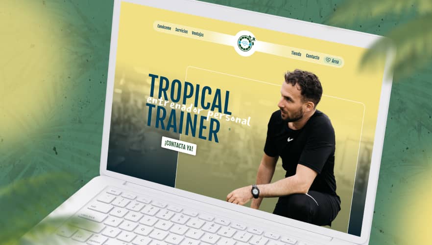 Diseño web Tropical Trainer - Close